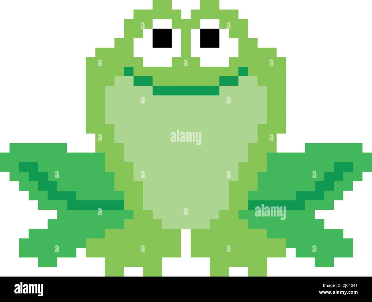 Frosch Pixel Art Vektor Illustration. Frosch Bild oder Clip Art Stock ...