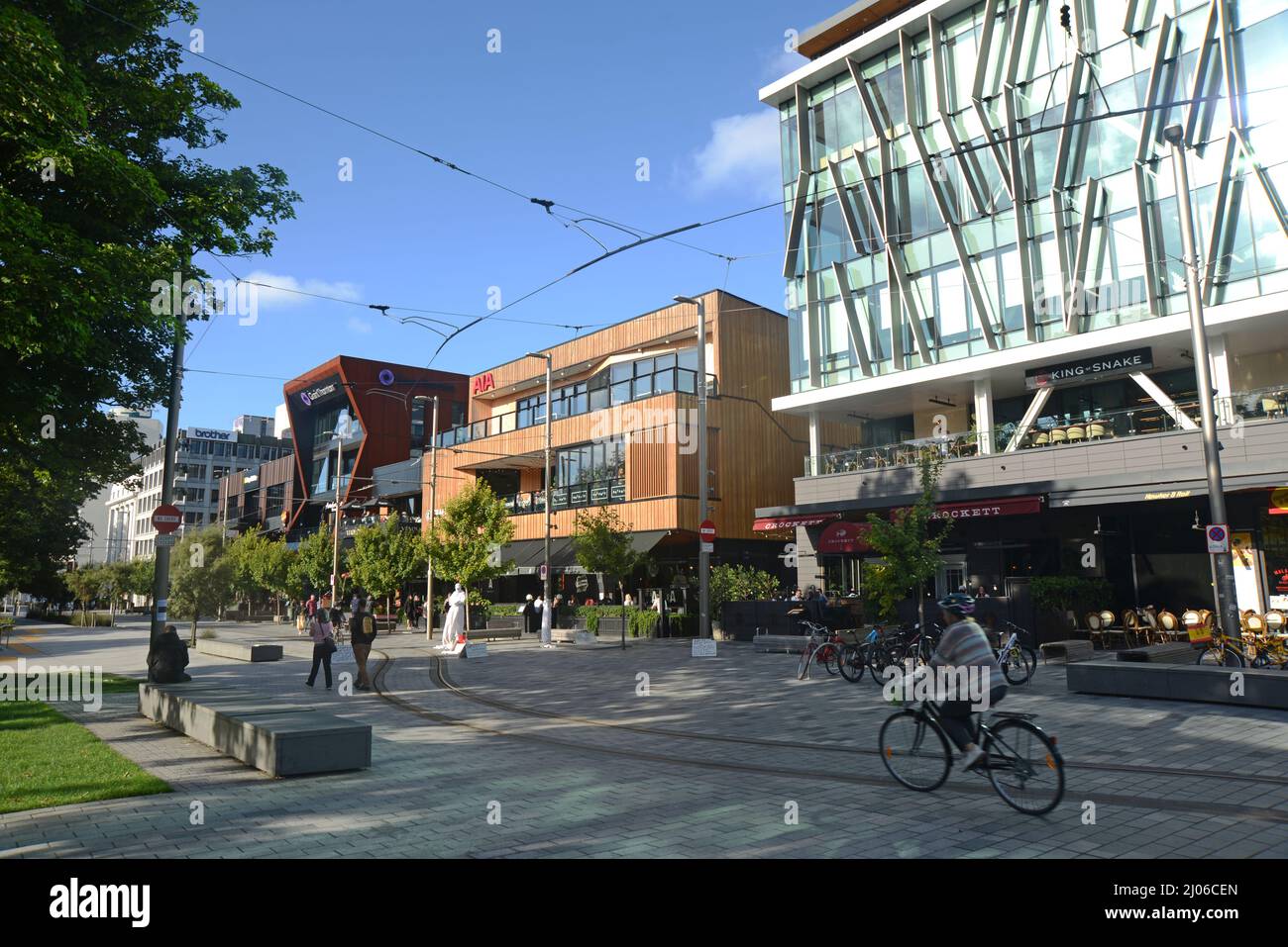 CHRISTCHURCH, NEUSEELAND, 24. FEBRUAR 2022: Ein innerstädtischer Block erhält ein neues Aussehen ...