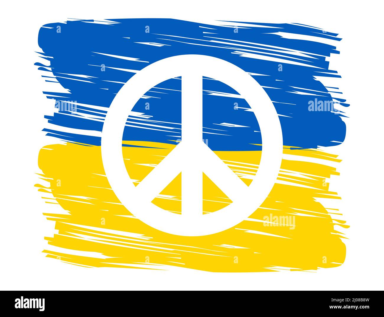 Ukrainisches Friedenssymbol - Bleiben Sie bei der Ukraine. Vektorposter ...