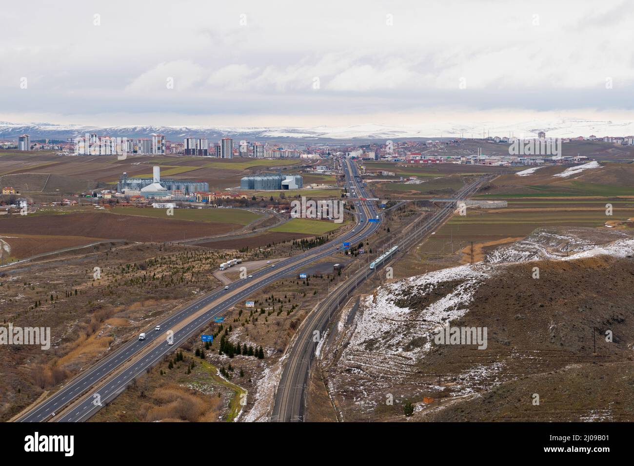 Polatli, Ankara, Türkei-Februar 09 2022: Blick nach Osten vom Battle of ...