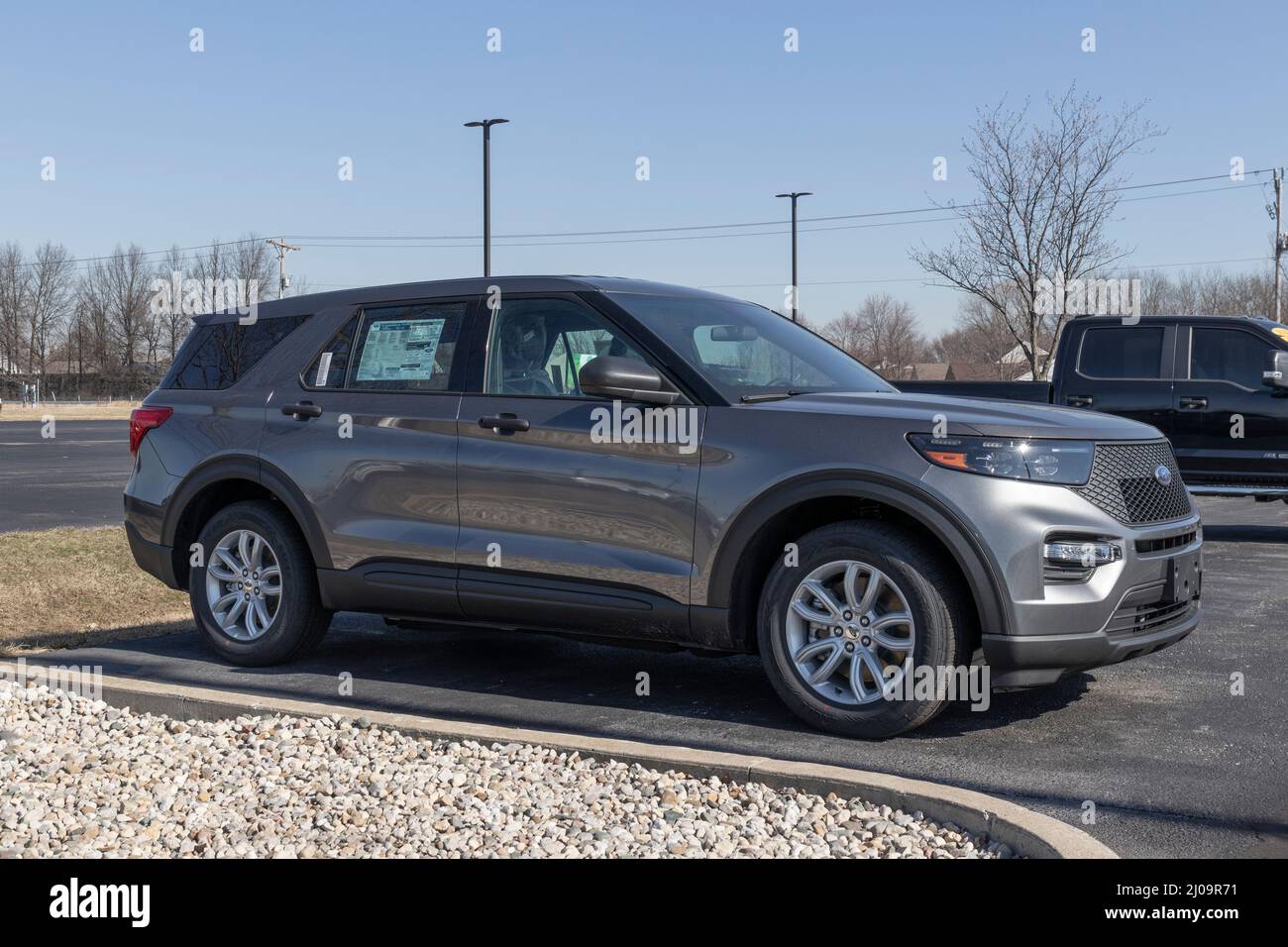 Brownsburg - ca. März 2022: Ford Explorer/Polizei-Interceptor bei einem ...