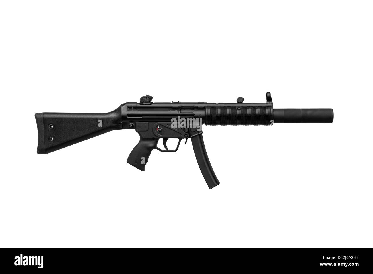 Maschinenpistole MP5. Kleine gezogene automatische Waffe Kaliber 9mm ...