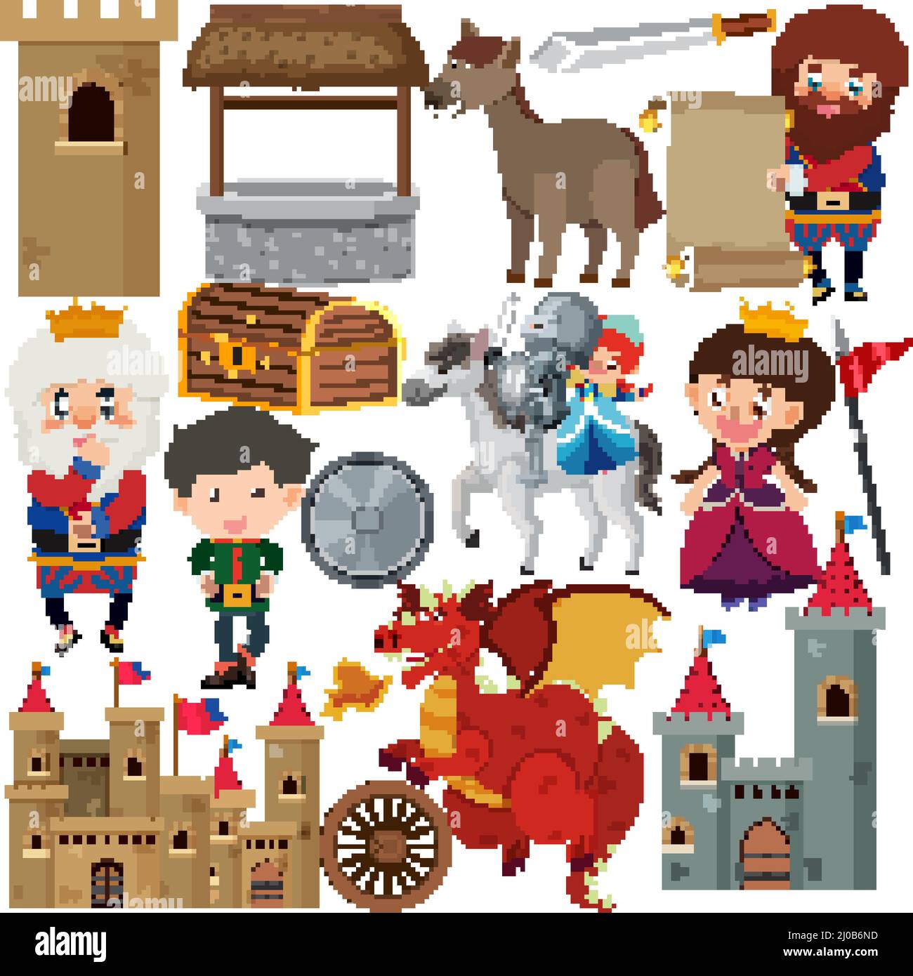 Mittelalterliche historische figuren Stock-Vektorgrafiken kaufen - Seite 2 - Alamy