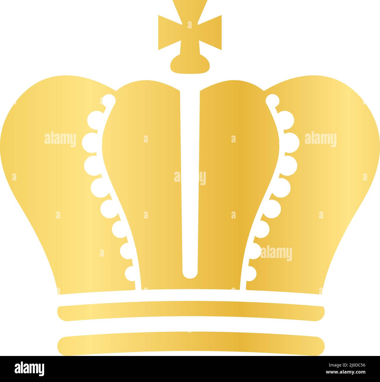 Royal Gold King Kronen Symbol Silhouette, heraldische Krone Elemente ...