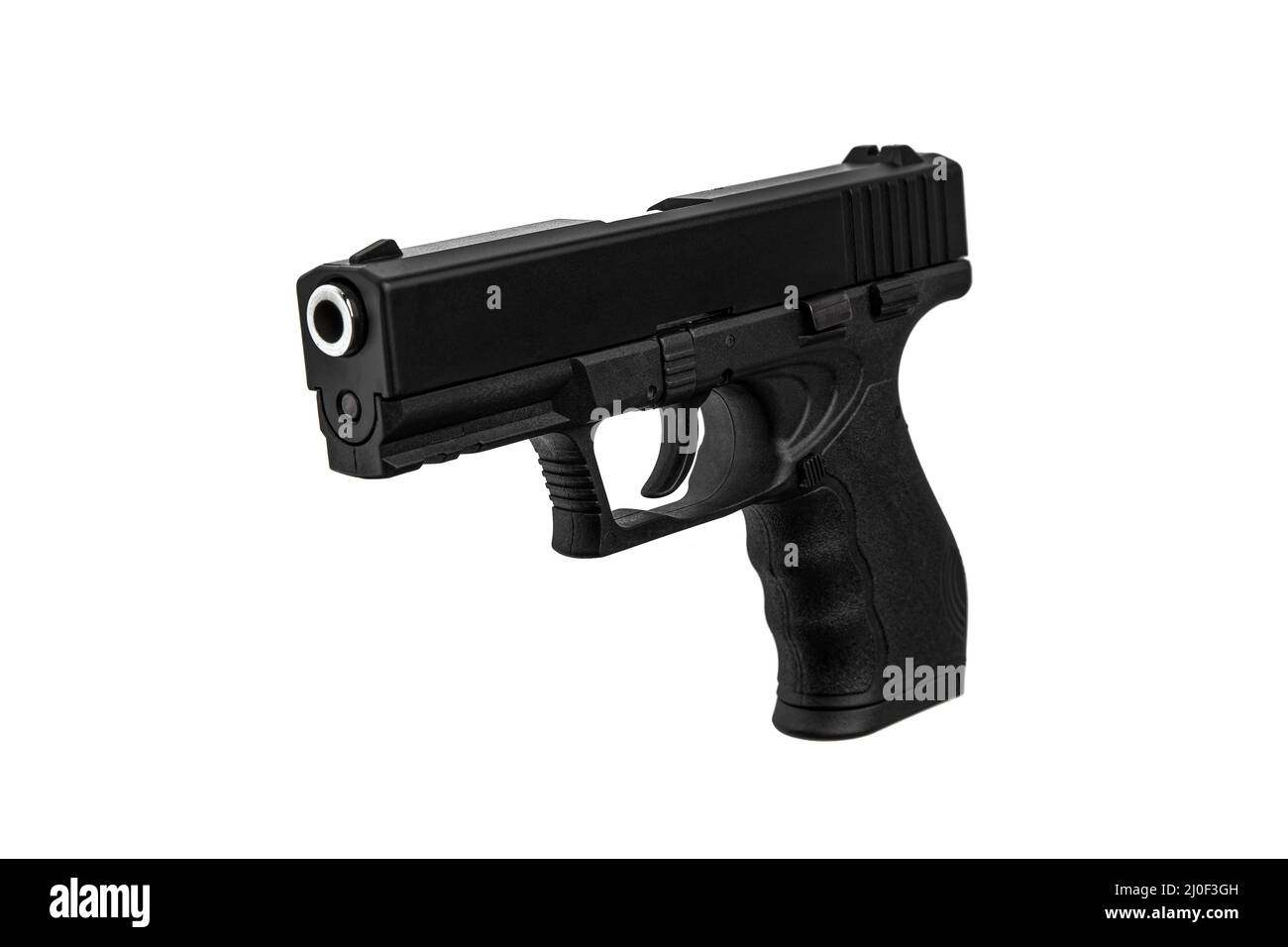 Moderne halbautomatische Pistole. Eine kurzwaffige Waffe zur ...