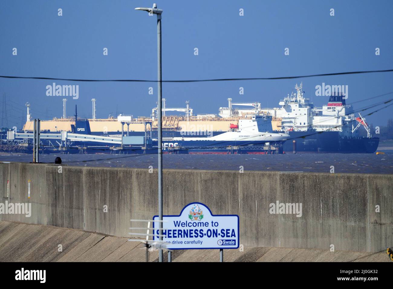 Sheerness, Kent, Großbritannien. 19. März 2022. Gasschiff „BRITISH ...