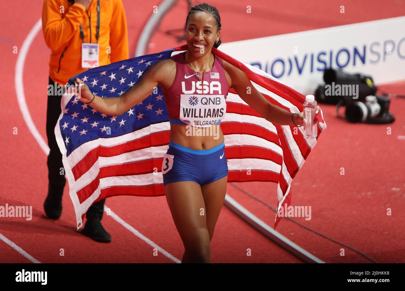 Kendell WILLIAMS aus den USA, 800 M Fünfkampf-Frauen während der ...