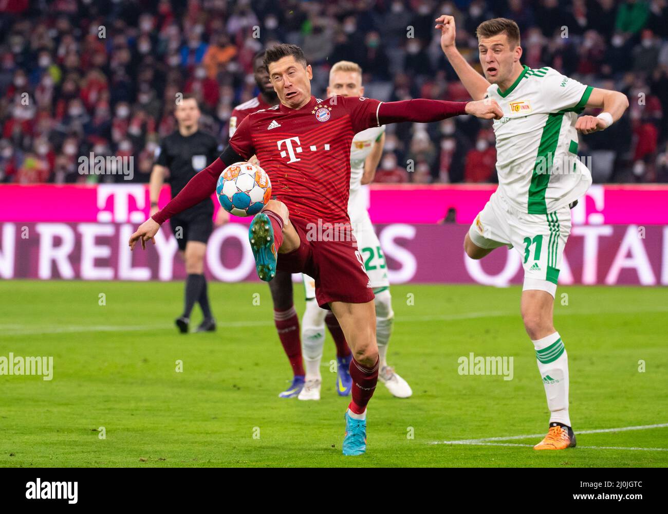 München, Deutschland. 19. März 2022. Fußball: Bundesliga, Bayern München - 1. FC Union Berlin ...