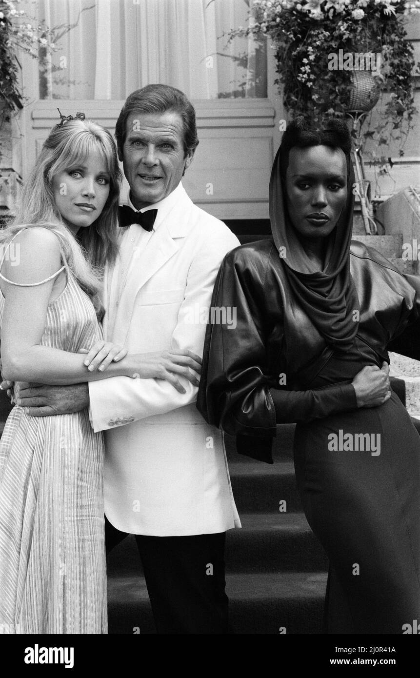 A View to a Kill 1984 James Bond Film, Photocall outside the Chateau de ...