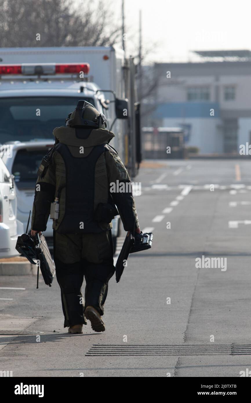 US Marine Corps Staff Sgt. Thomas Gary, der Leiter des Teams für ...