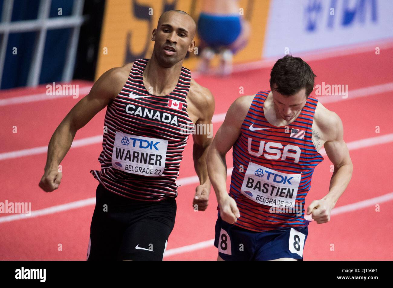 Belgrad, Serbien, 19.. März 2022. Steven Bastien aus den USA, Damian ...