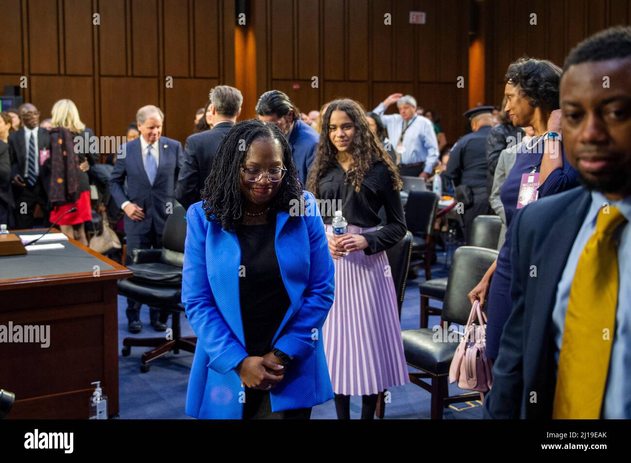 Richterin Ketanji Brown Jackson folgt ihre Tochter Leila, als sie nach ...