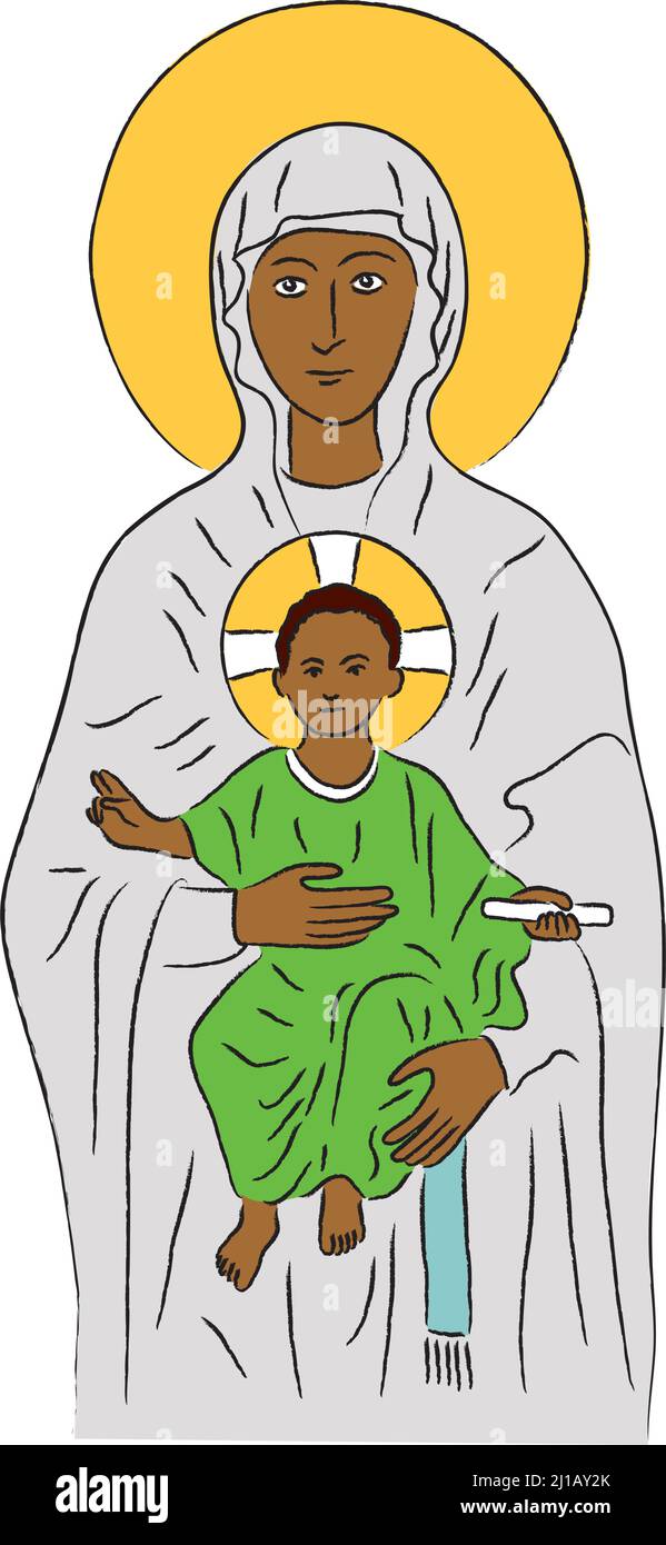 Mutter maria mit sohn jesus Stock-Vektorgrafiken kaufen - Alamy