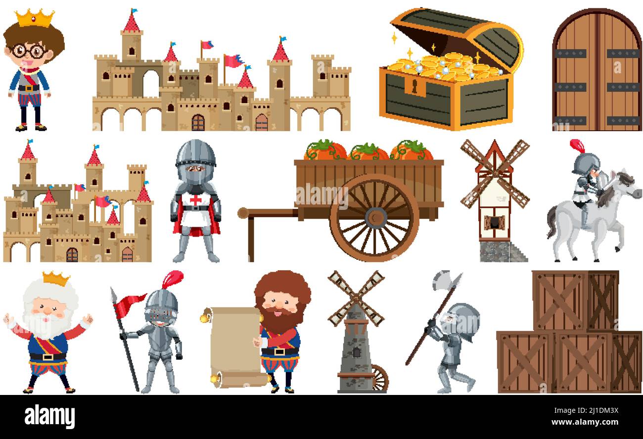 Mittelalterliche historische figuren Stock-Vektorgrafiken kaufen - Seite 2 - Alamy