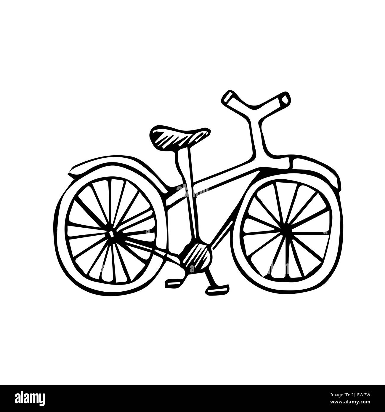 Doodle Rennrad für Artikel, Notebooks. Das Velociated wird mit einer ...