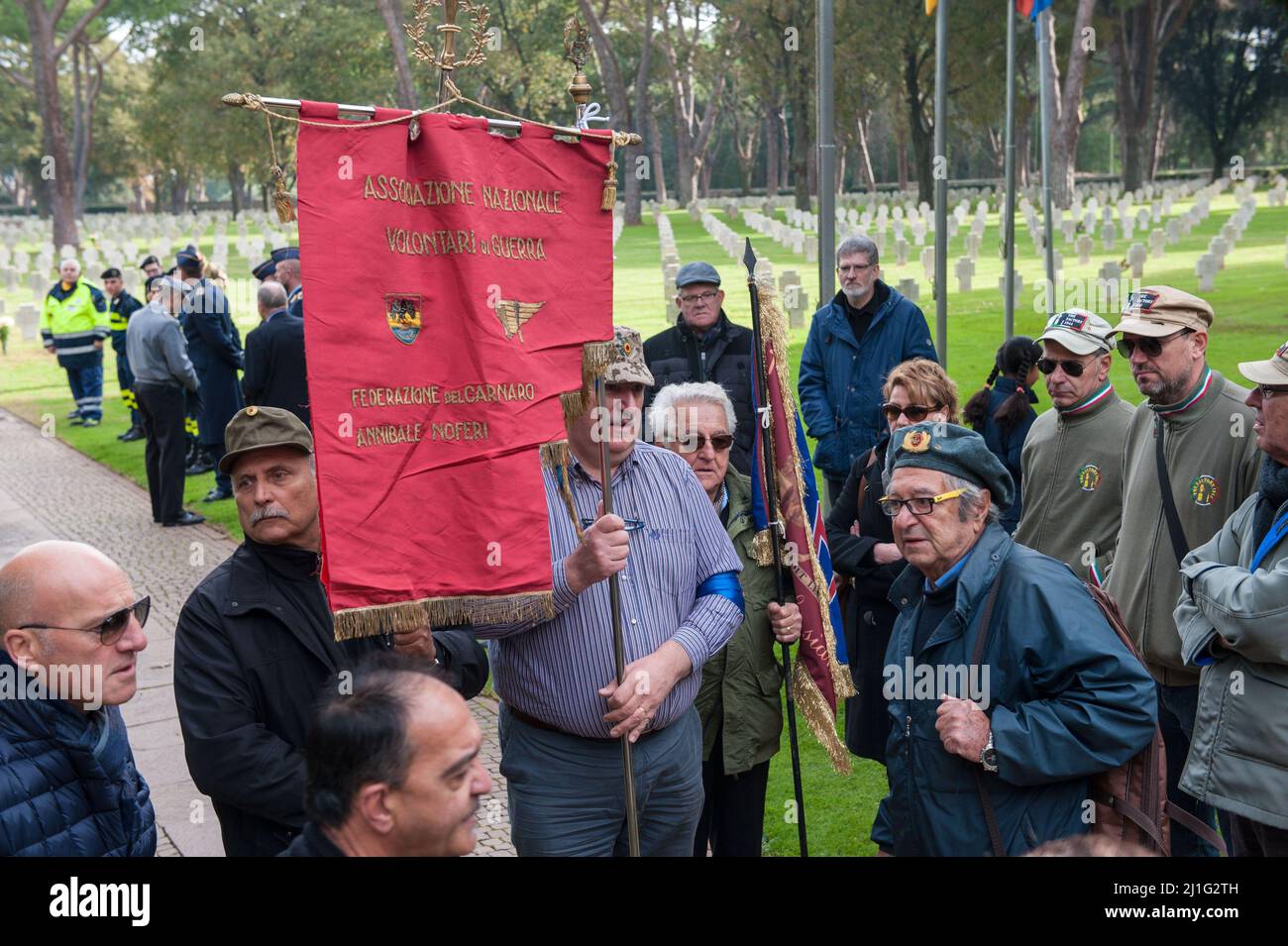 Pomezia, Rom, Italien 19/11/2017: Germanischer Militärfriedhof des ...