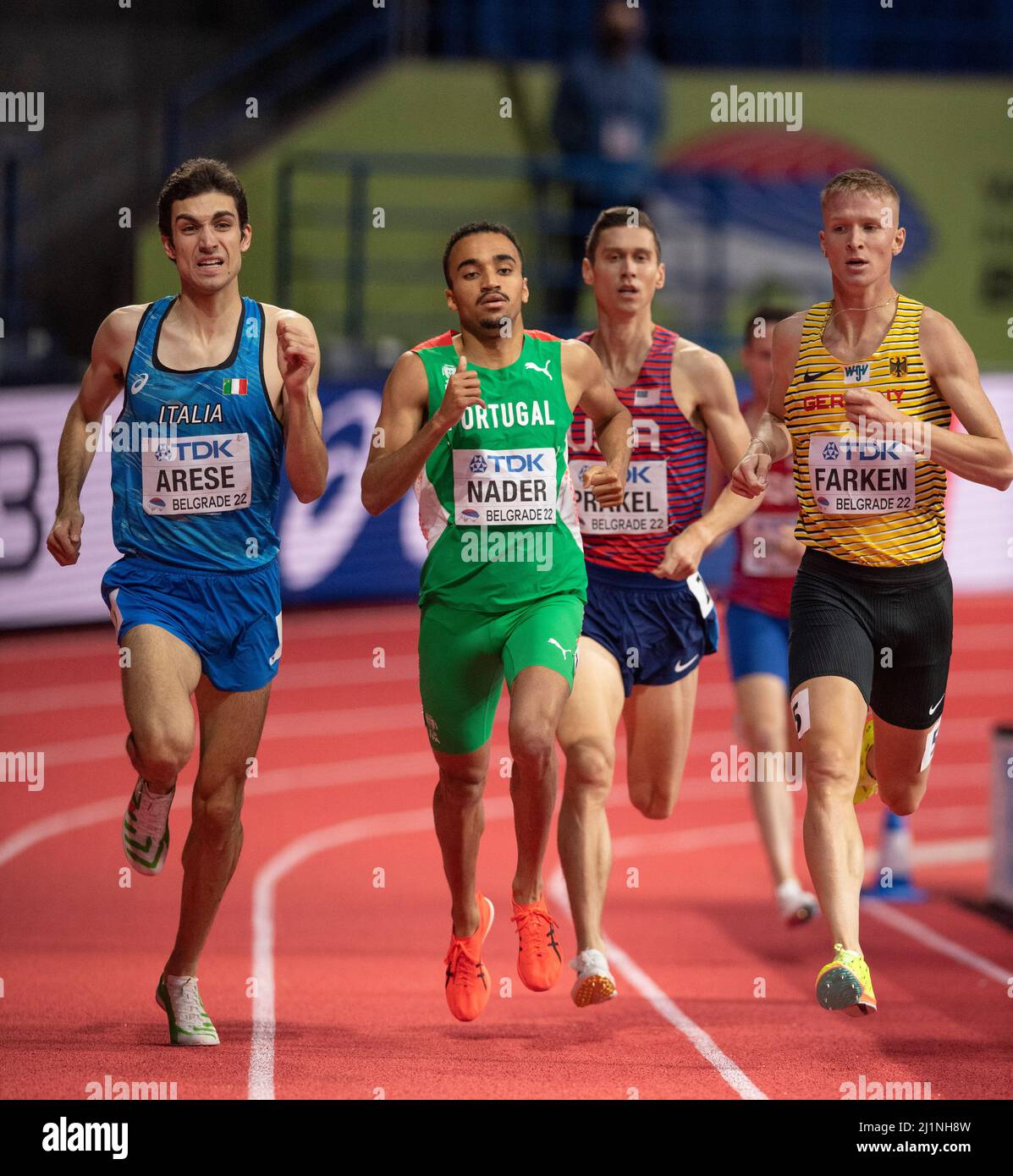 Pietro Arese aus Italien, Isaac Nader aus Portugal, Samuel Prakel USA ...