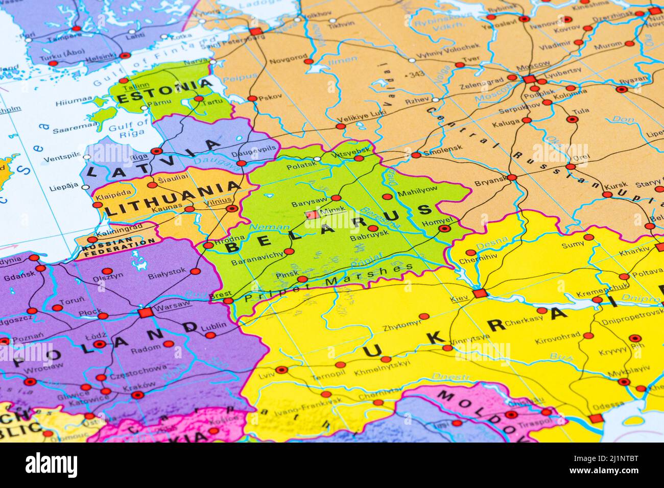 Karte Der Europäischen Meere Und Flüsse