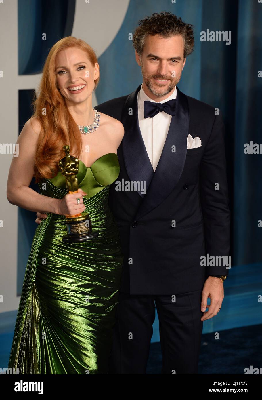 Jessica Chastain und Gian Luca Passi de Preposulo nahmen an der Vanity ...