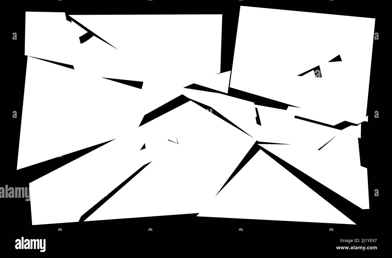Zerbrochene, zerbrochene, zerbrochene Textur. Splitter, Scherben ...
