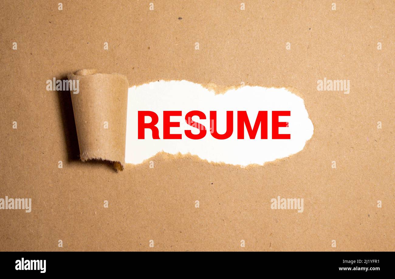 Resume paper -Fotos und -Bildmaterial in hoher Auflösung – Alamy