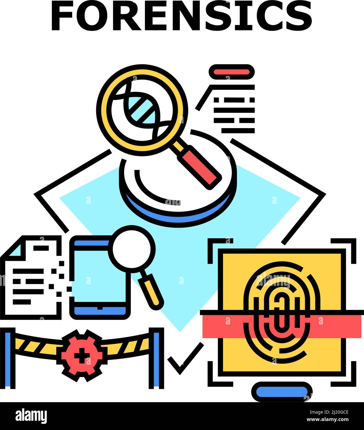Forensisches konzept Stock-Vektorgrafiken kaufen - Alamy