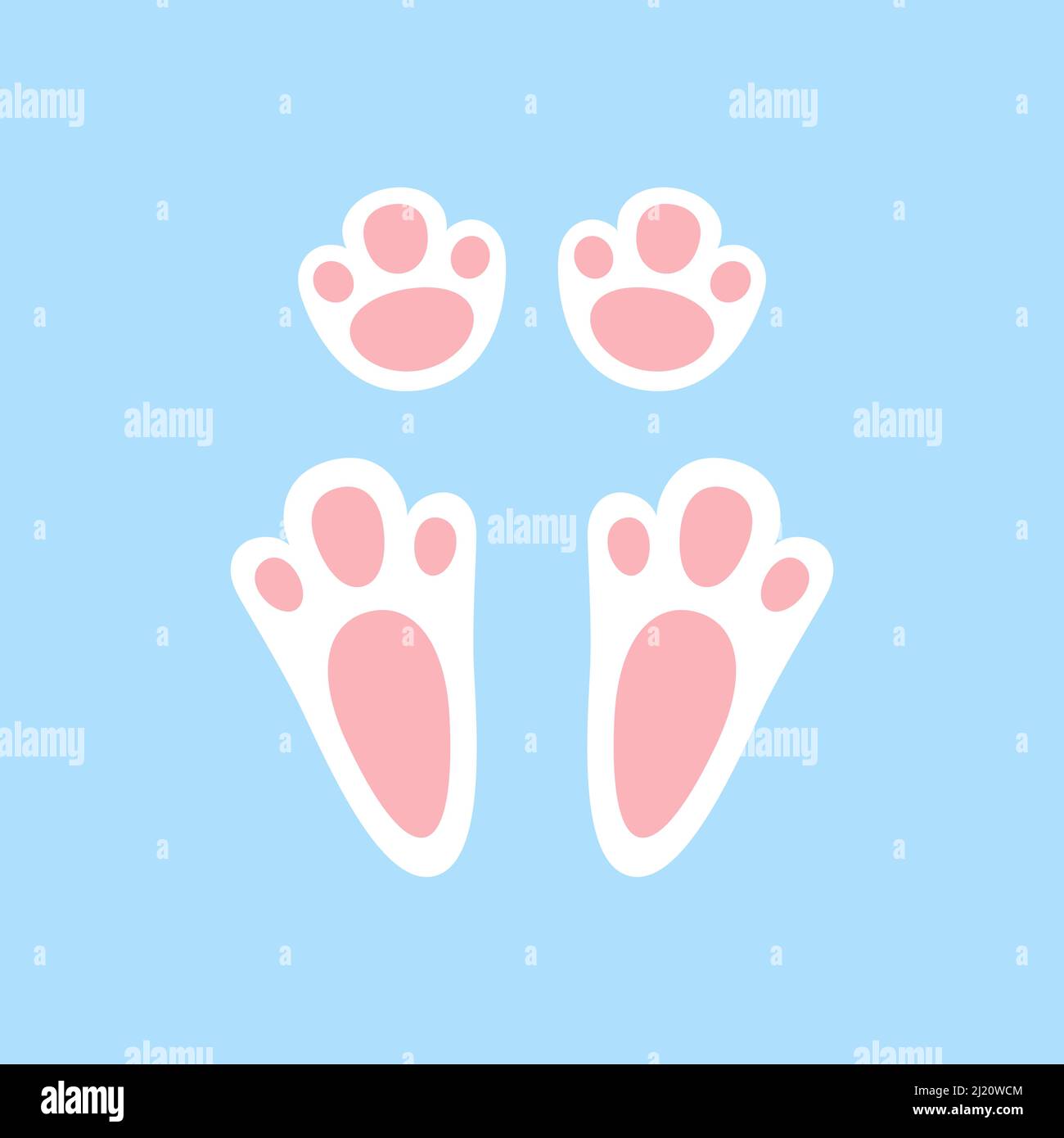 Kaninchen pfotenabdrücke Stock-Vektorgrafiken kaufen - Alamy