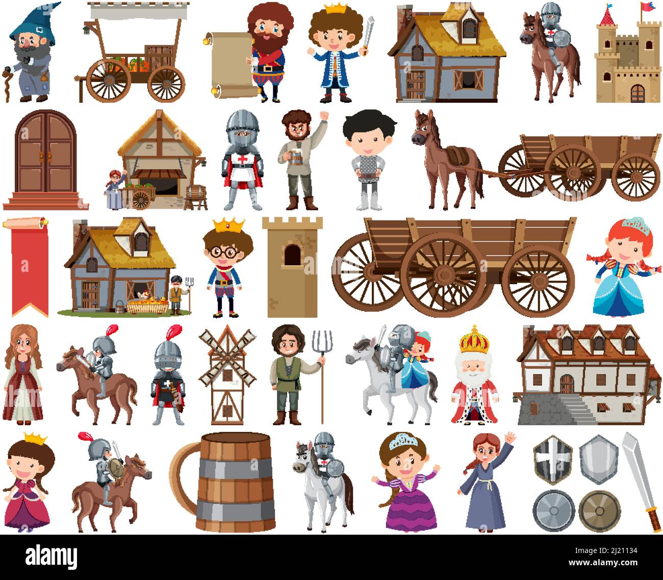 Mittelalterliche historische figuren Stock-Vektorgrafiken kaufen - Seite 2 - Alamy