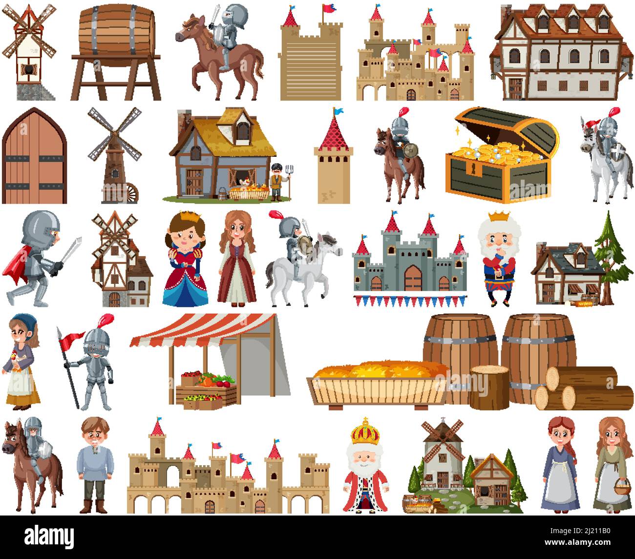 Mittelalterliche historische figuren Stock-Vektorgrafiken kaufen - Seite 2 - Alamy