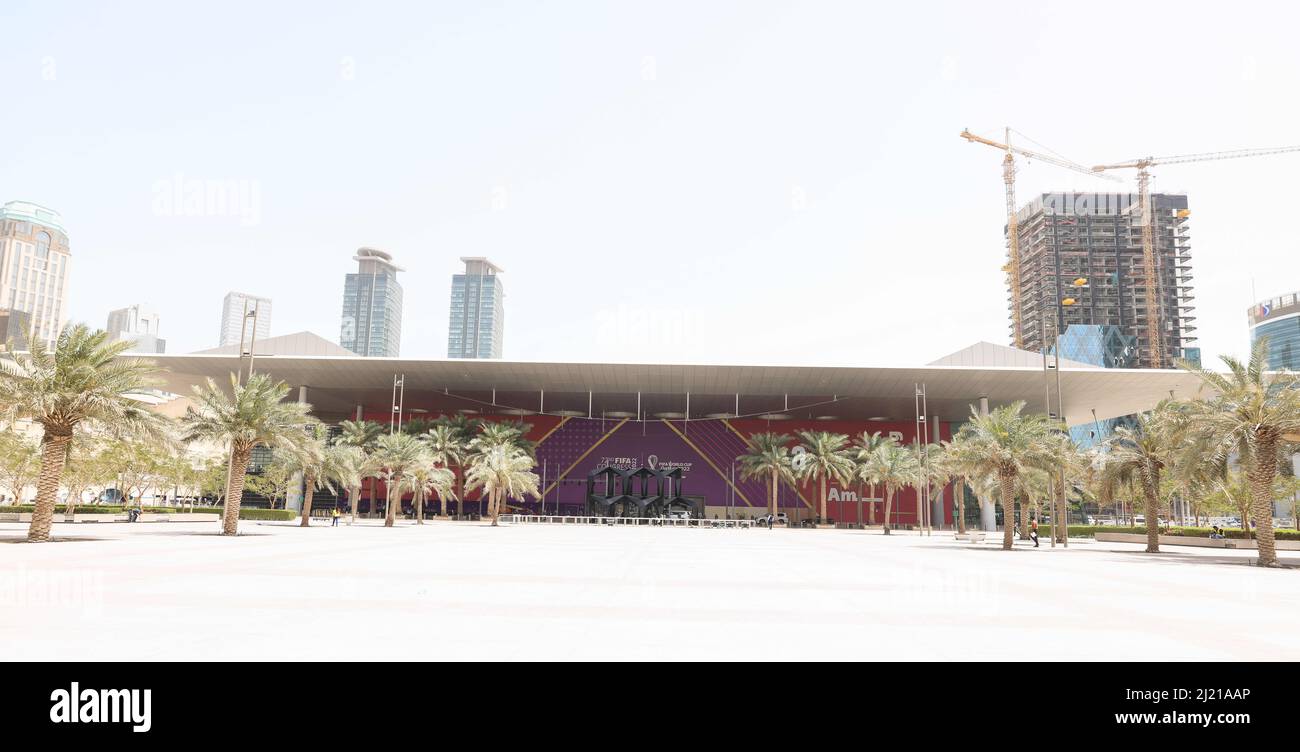 Doha, Katar. 29. März 2022. Blick auf das Doha Exhibition & Convention ...