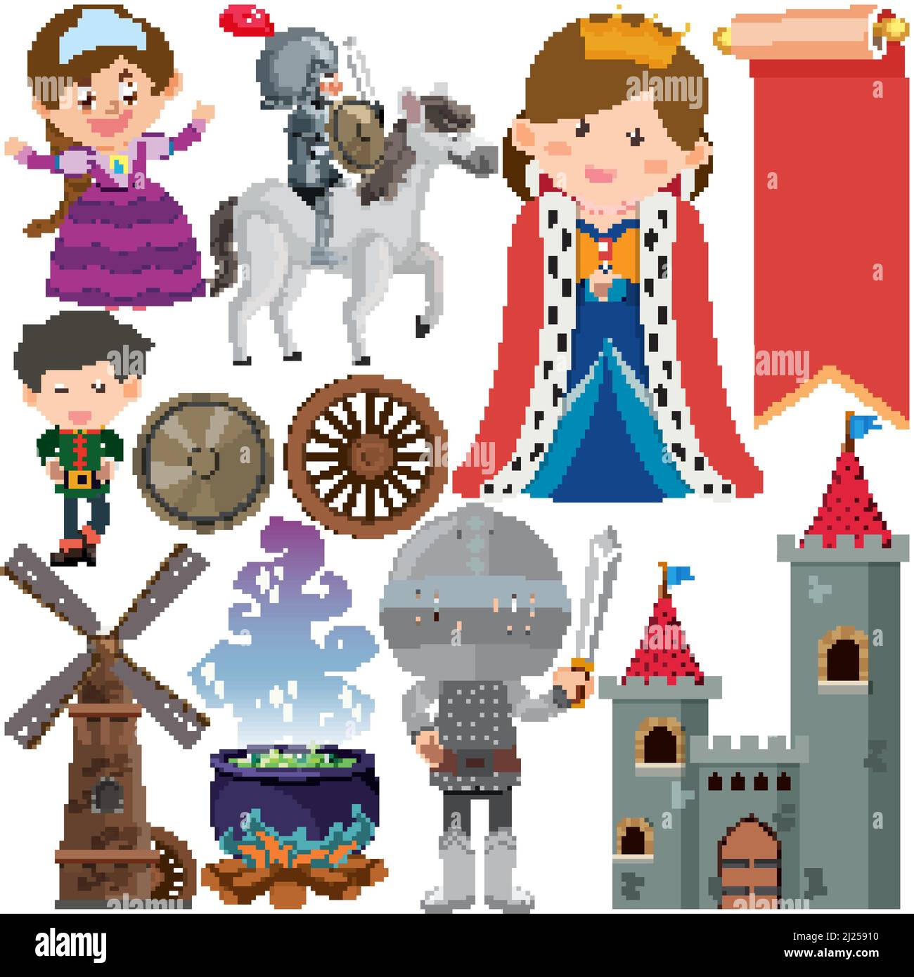 Mittelalterliche historische figuren Stock-Vektorgrafiken kaufen - Seite 2 - Alamy