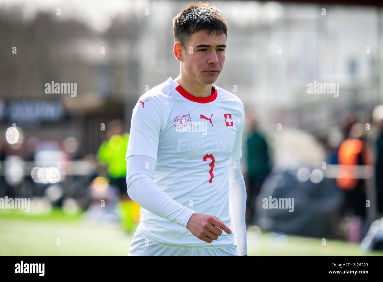 Ikast, Dänemark. 29., März 2022. Damian Nigg (7) aus der Schweiz wurde ...