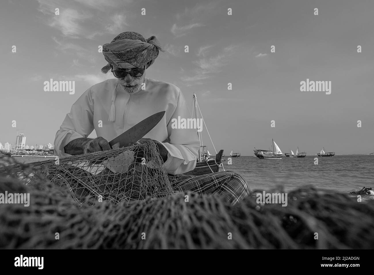 Katara cultural village doha qatar Schwarzweiß-Stockfotos und -bilder ...