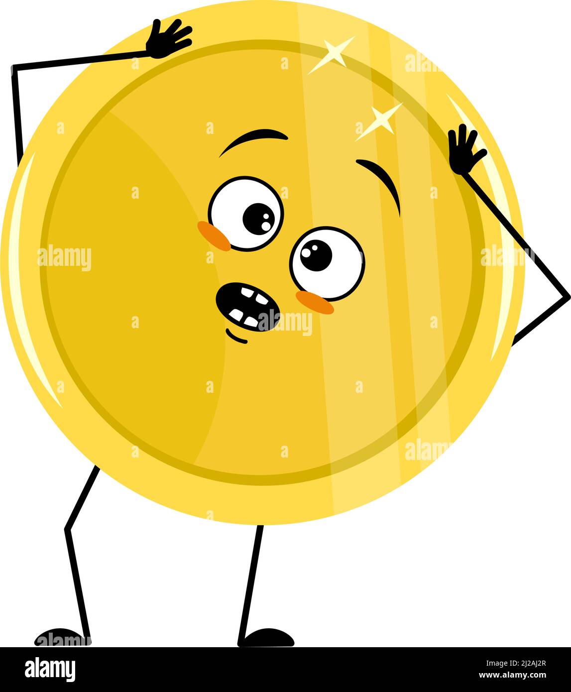 Surprised emoticon face cartoon -Fotos und -Bildmaterial in hoher ...