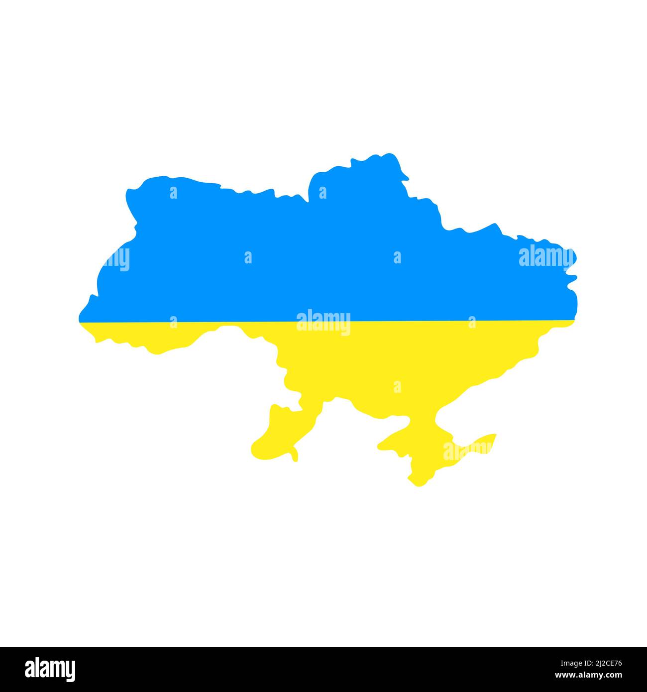 Ukraine-Landkarte. Ukraine-Landkarte mit Nationalflaggensymbol. Beenden ...
