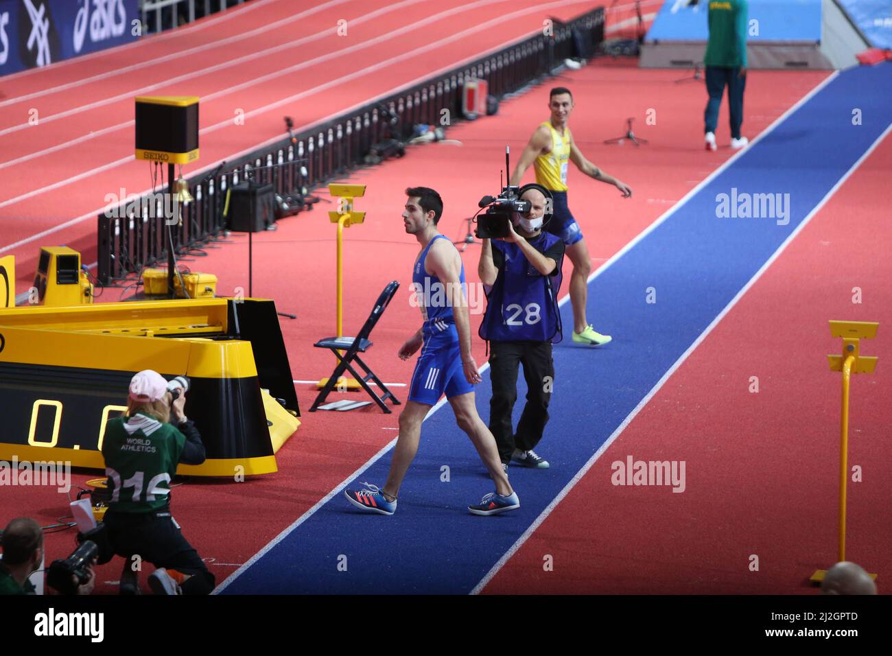 Miltiadis TENTOGLOU of Grece Final Long Jump Men während der ... Miltiadis TENTOGLOU of Grece Final Long Jump Men während der ...