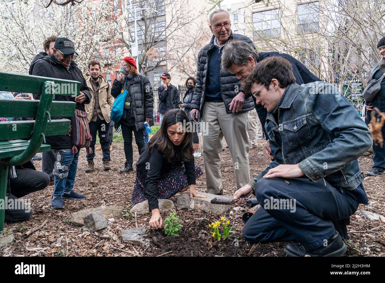 U. S. der Mehrheitsführer des Senats, Charles Schumer, besucht den ...