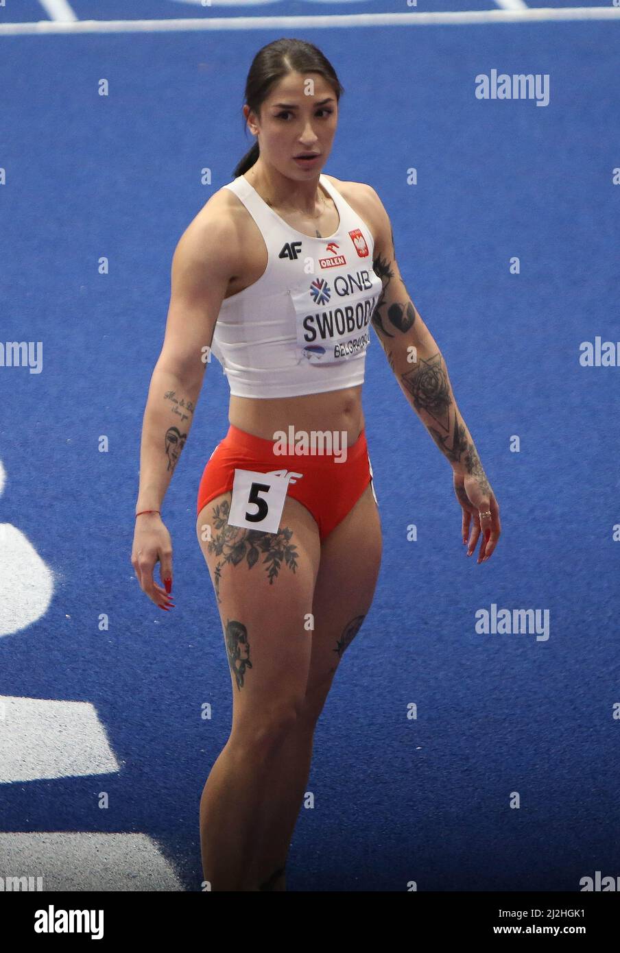 Ewa SWOBODA vom Pologne-Finale 60 M der Frauen während der ...