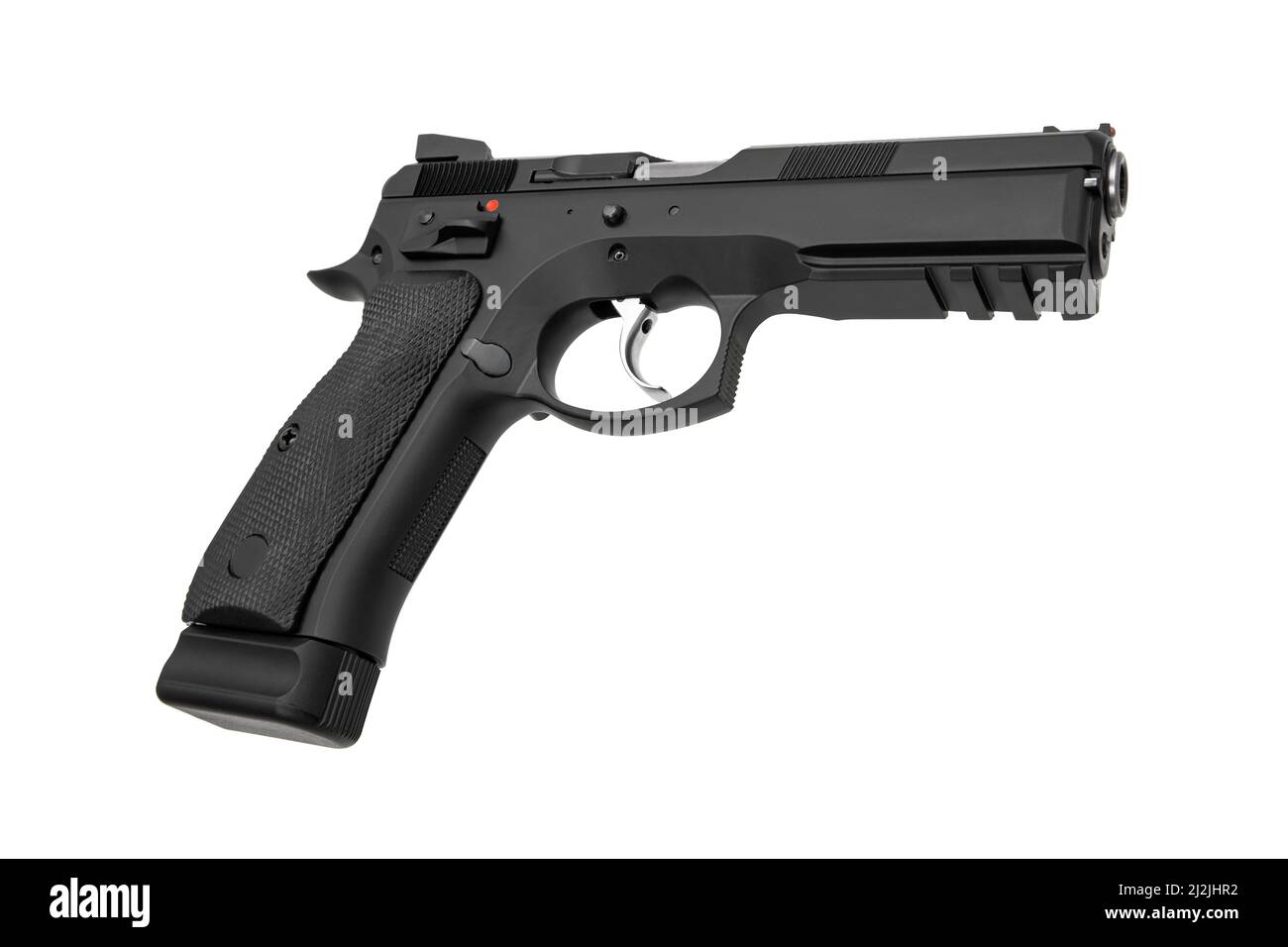 Moderne halbautomatische Pistole. Eine kurzwaffige Waffe zur ...