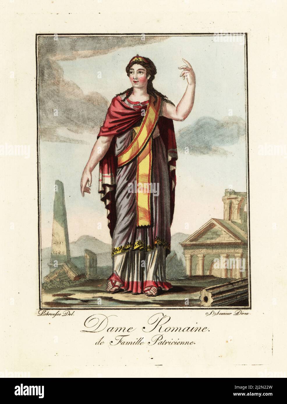 Römische Frau aus einer Patrizierfamilie, altes Rom. Mit Diadem von ...