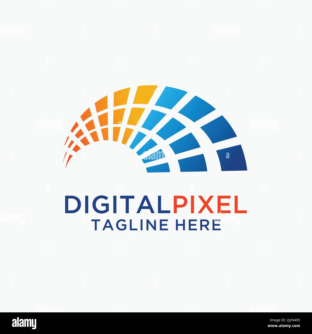 Abstraktes digitales Pixel-Logo Stock-Vektorgrafik - Alamy