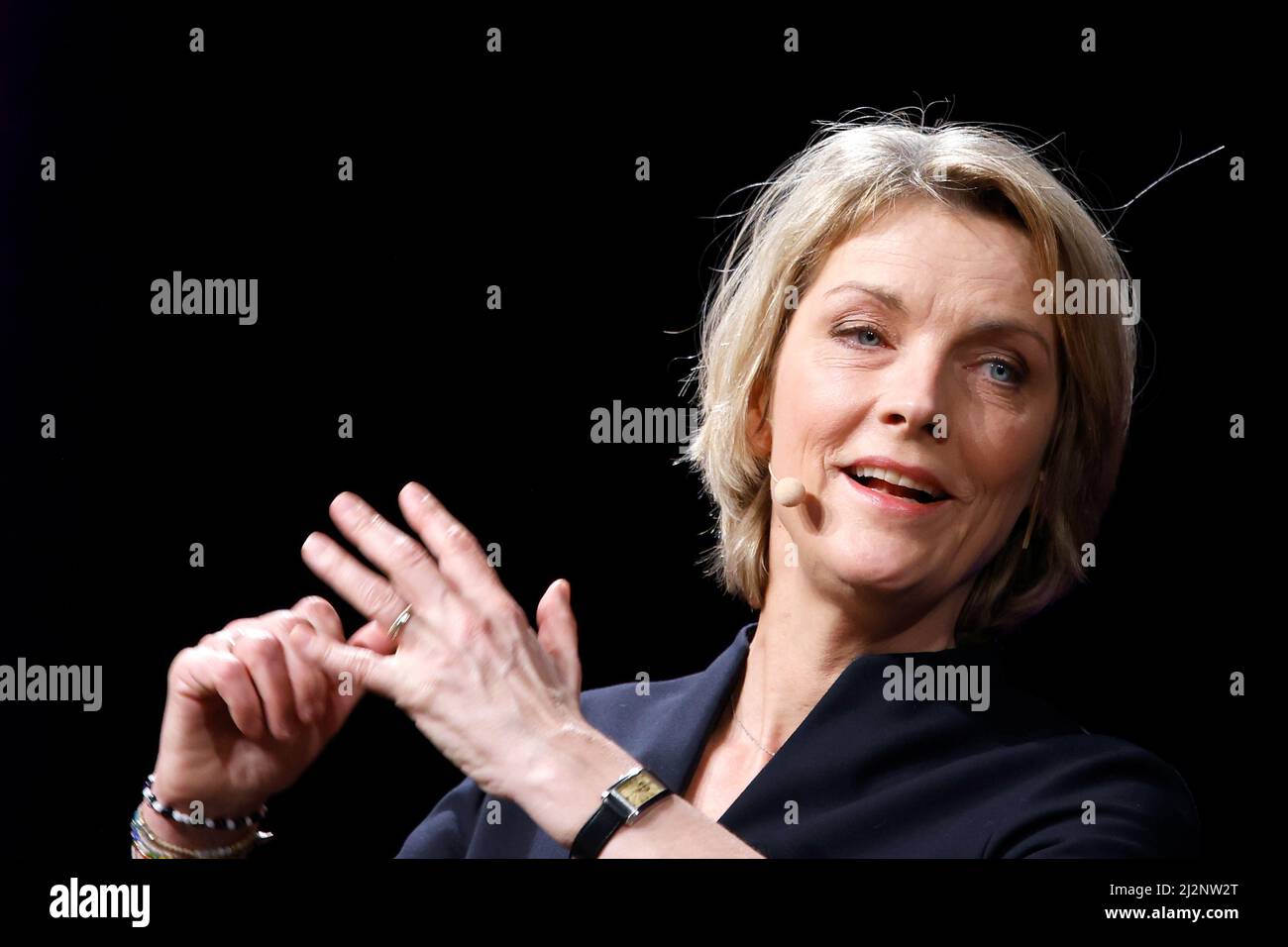 Berlin, Deutschland. 03. April 2022. Marietta Slomka, Journalistin und ...