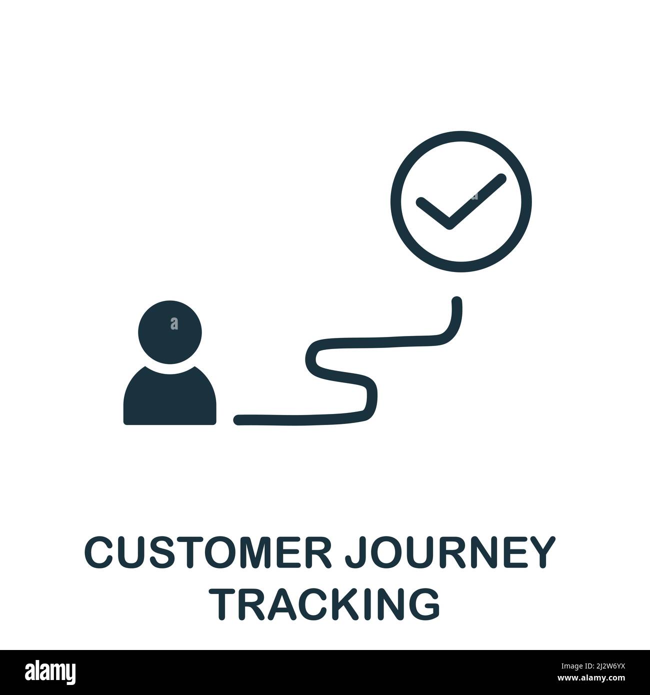 Symbol Customer Journey Tracking. Monochrom Simple Customer Journey ...
