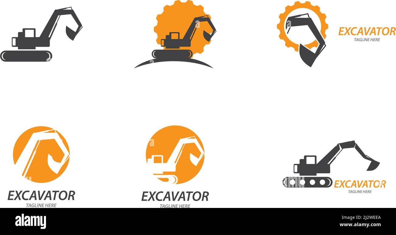 Bagger Logo Illustration Vektor-Vorlage Stock-Vektorgrafik - Alamy