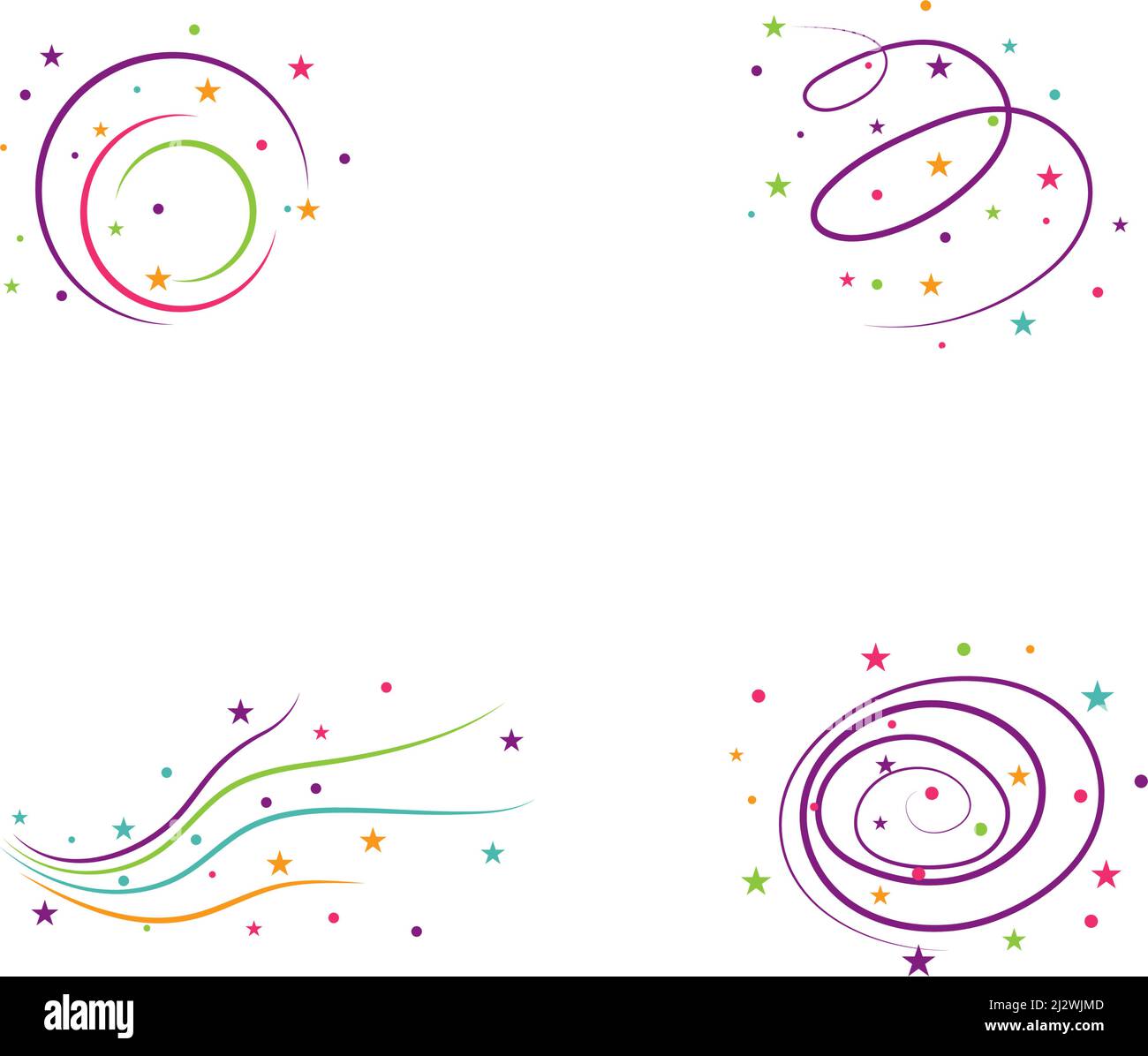 Kreisförmige Grafik mit magischem Strudel-Logo Stock-Vektorgrafik - Alamy
