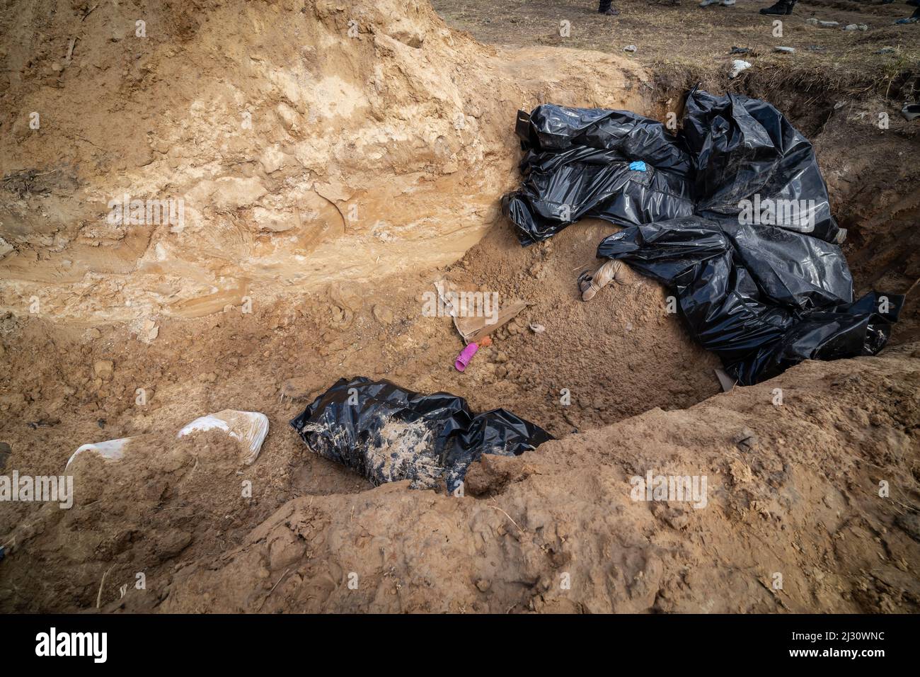 Massaker und Massengrab in Buca, Ukraine bei Kiew Stockfotografie - Alamy