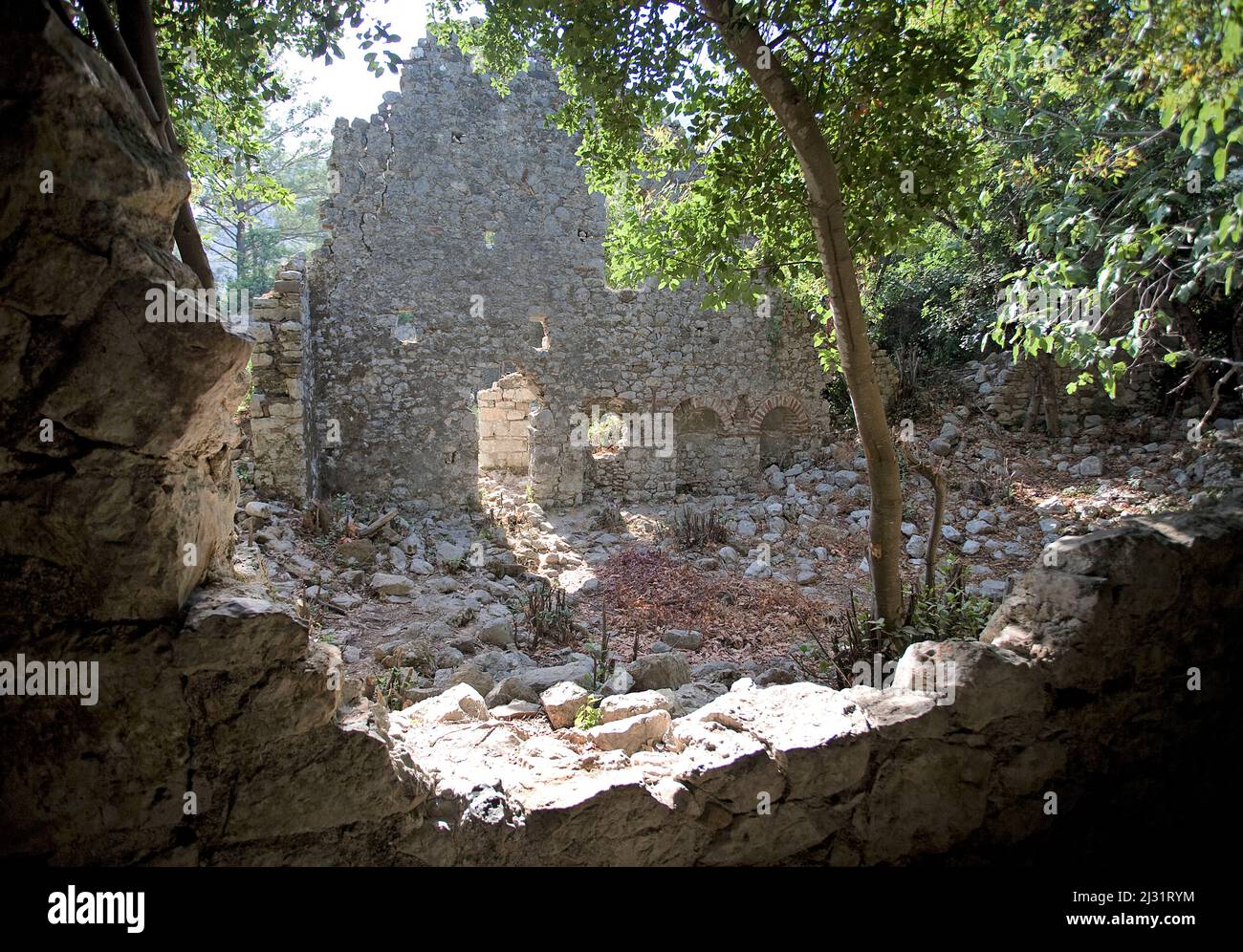 Antike Ruinen im Olympos Nationalpark, Cirali, dem antiken Lykien, der ...