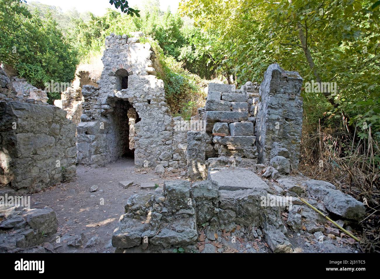 Antike Ruinen im Olympos Nationalpark, Cirali, dem antiken Lykien, der ...