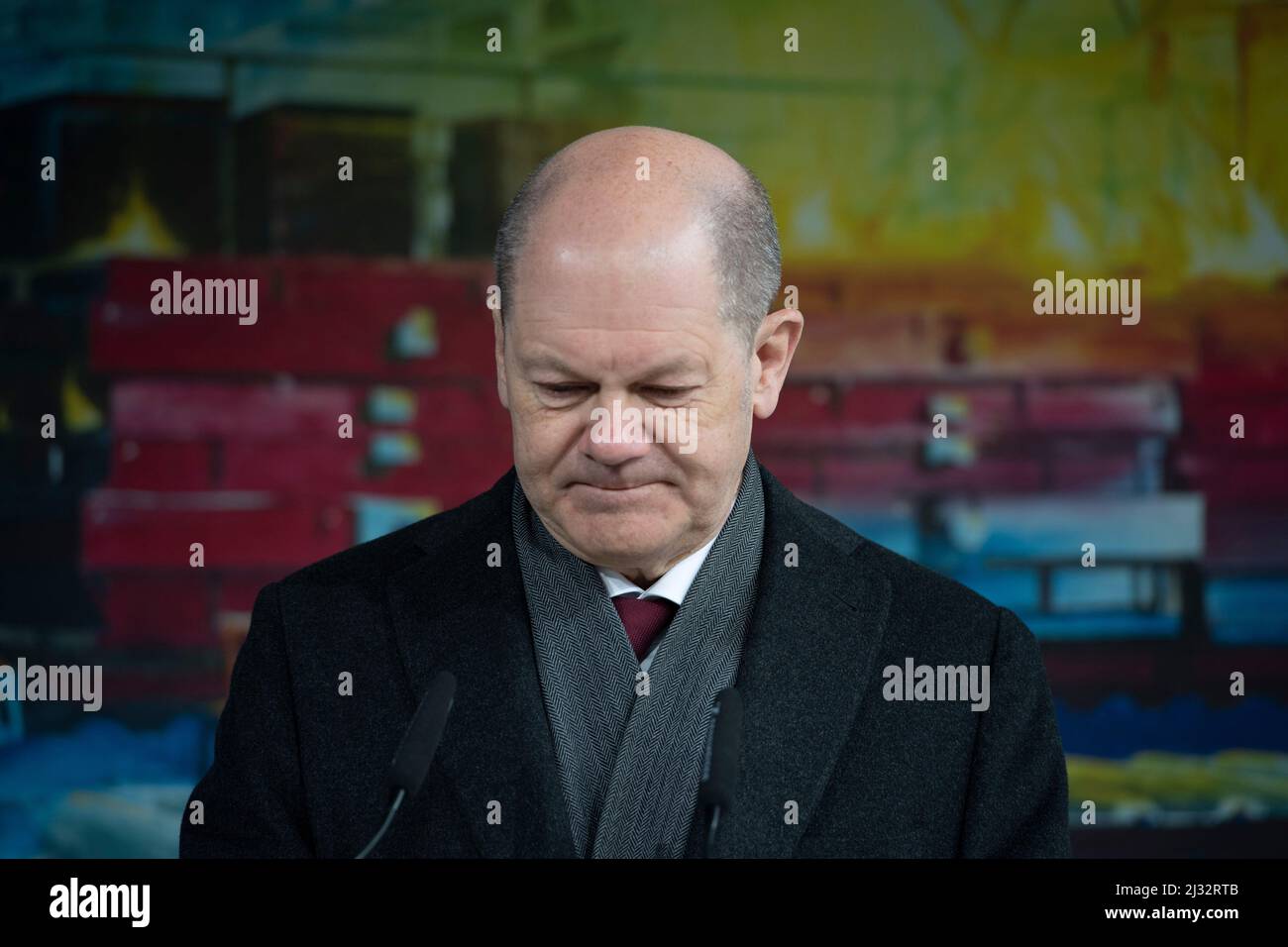 Bundeskanzler Olaf SCHOLZ, SPD, gibt ein Statement, Portrait, Portrait ...