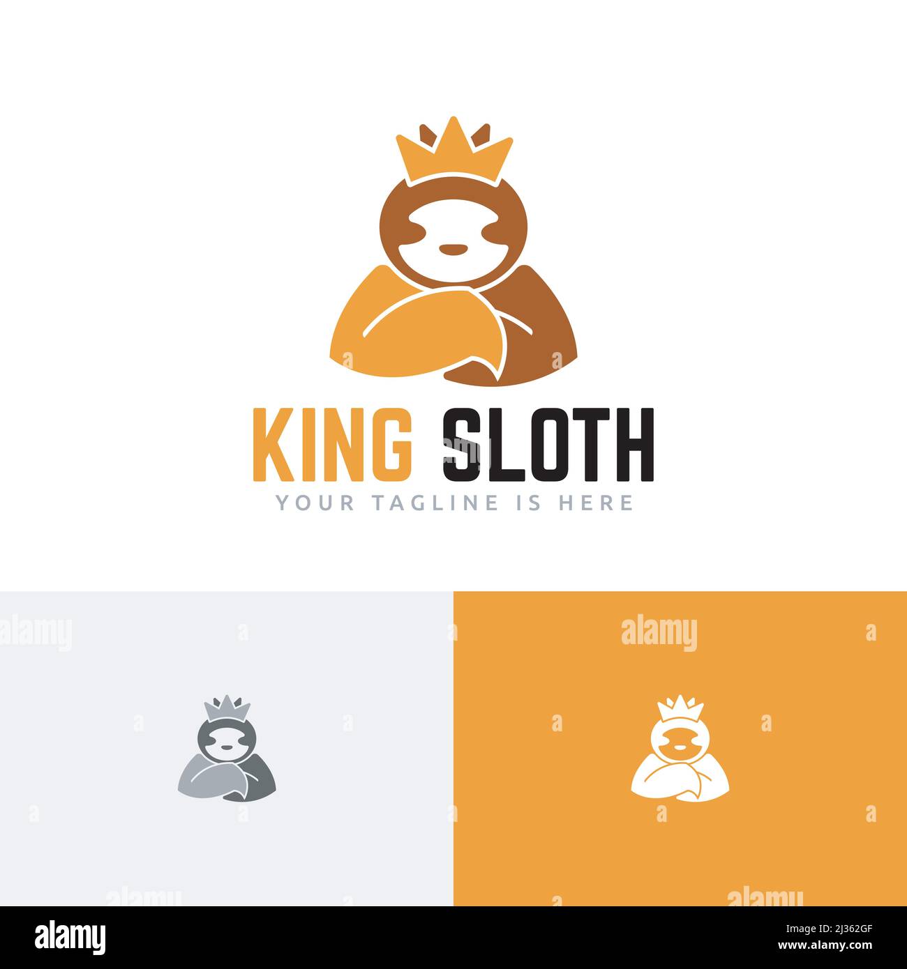 Goldenes logo und krone Stock-Vektorgrafiken kaufen - Alamy